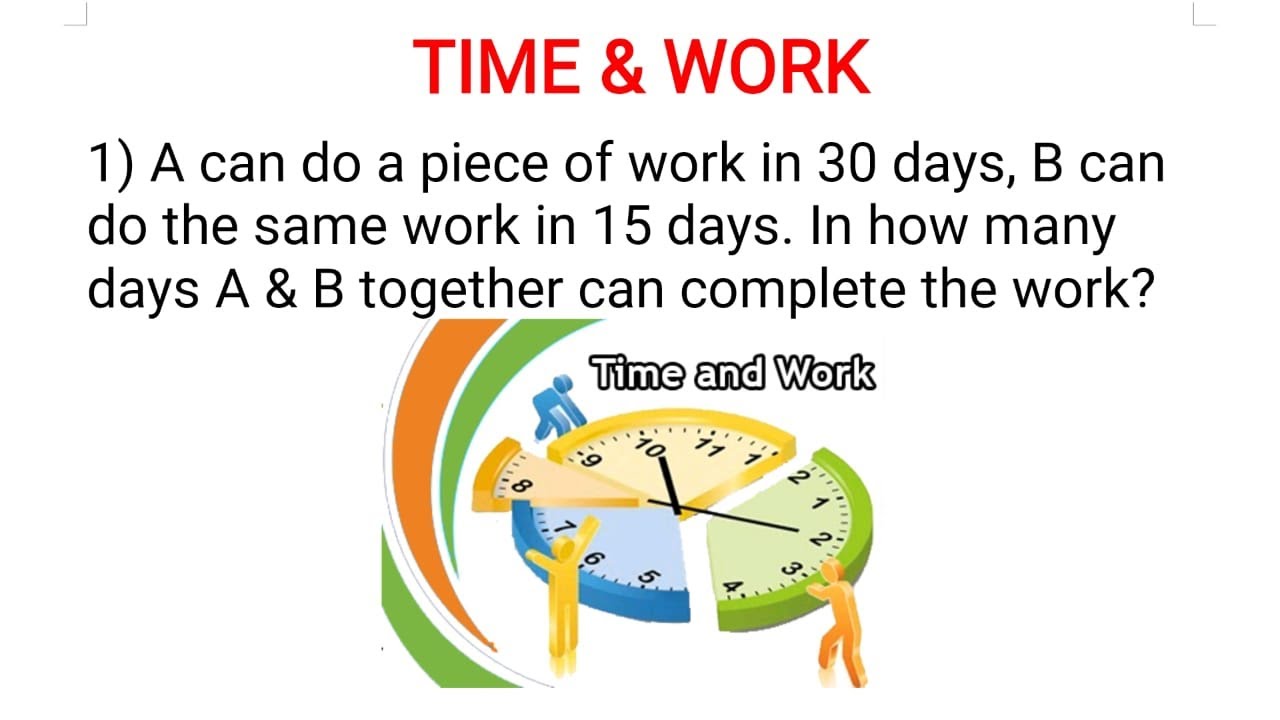 TIME AND WORK problem 1 - YouTube