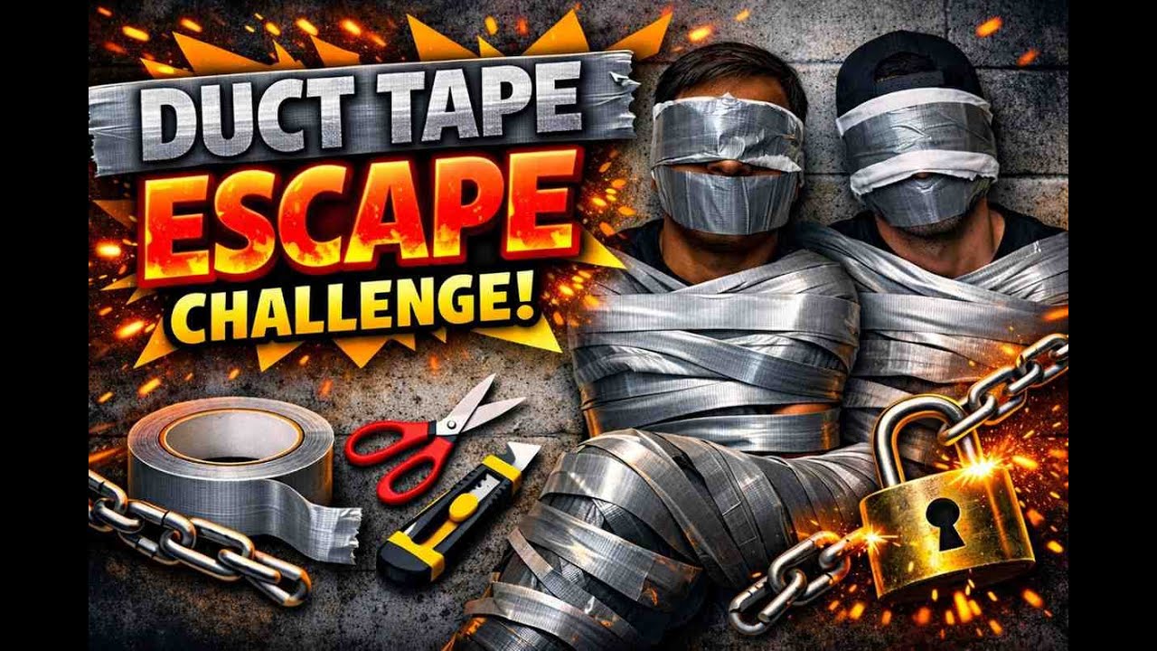 Escape The Tape Challenge | Duct Tape | डक्ट टेप से बचने की चुनौती ...