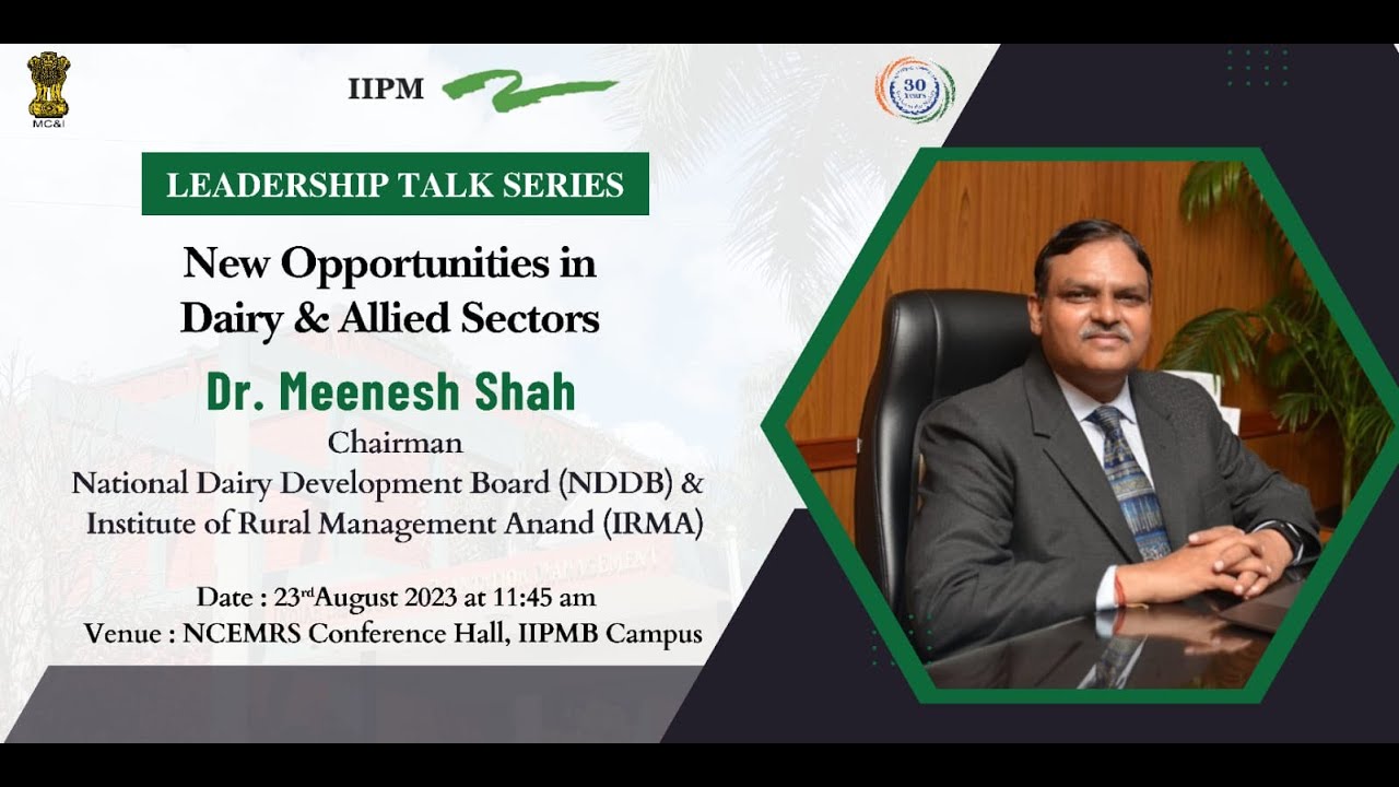 National Dairy Development Board (NDDB) -Leadership Talk - YouTube