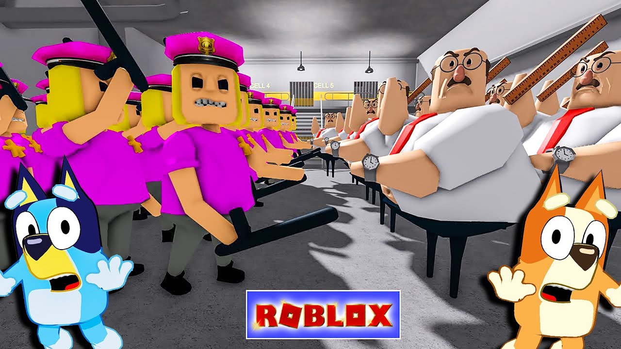 1000 POLICE GIRL vs 1000 MR PICKLE | Bluey Plays #roblox #obby - YouTube