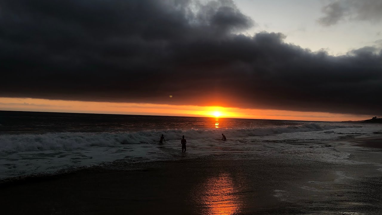 Beautiful sunset in Dana Point (Strand beach), California - YouTube