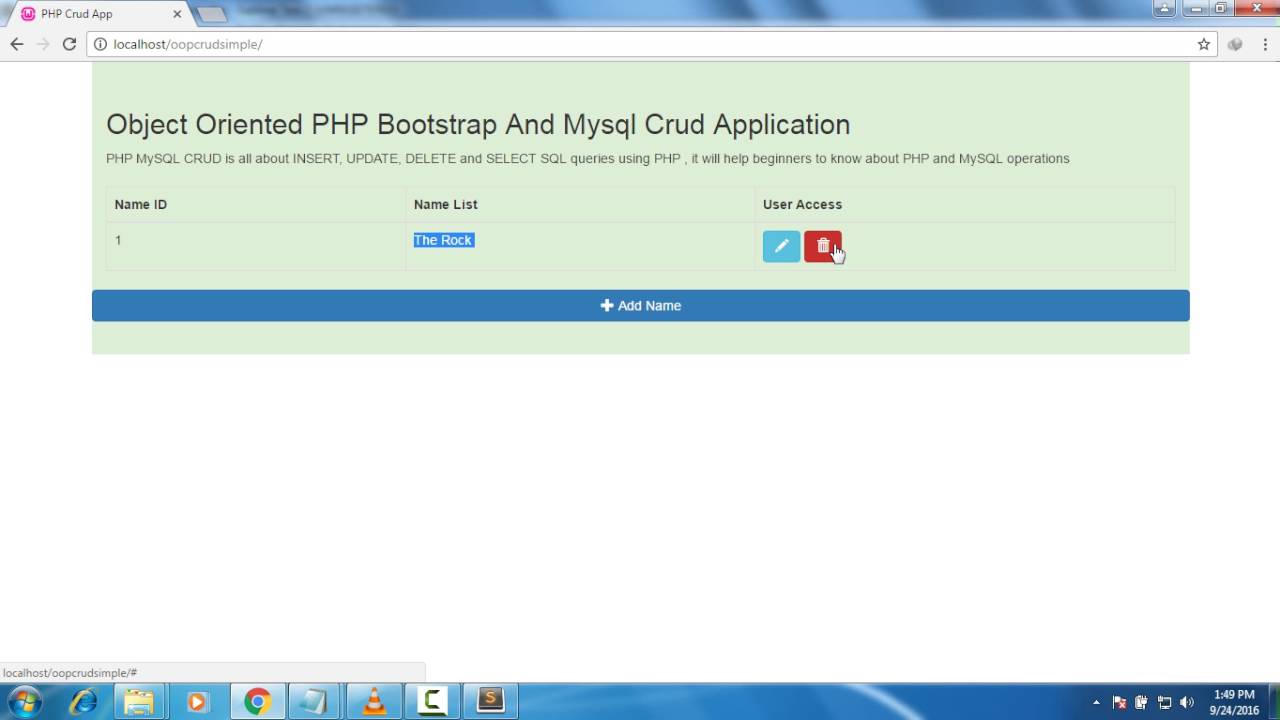 Object Oriented Php Bootstrap And Mysql Crud Part 1 Youtube 8767
