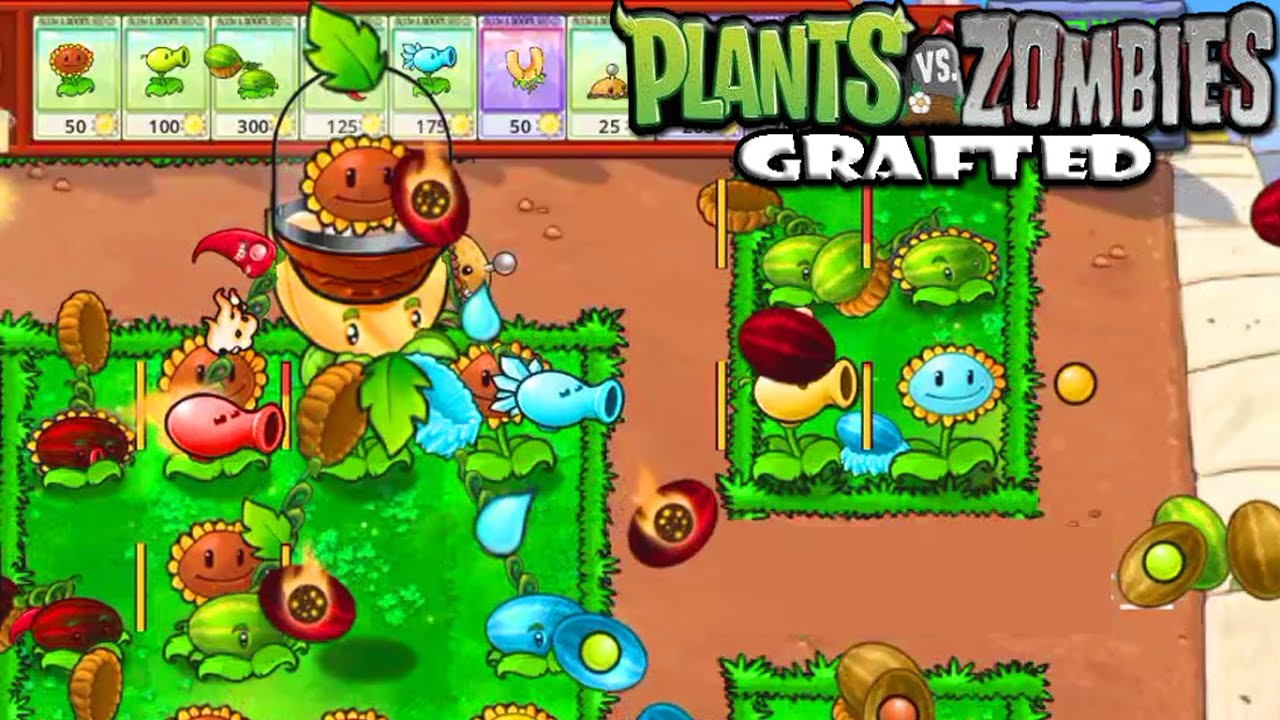 Plants vs. Zombies Grafted v.1.0 Android Apk l Adventure level 1-1 to 1 ...