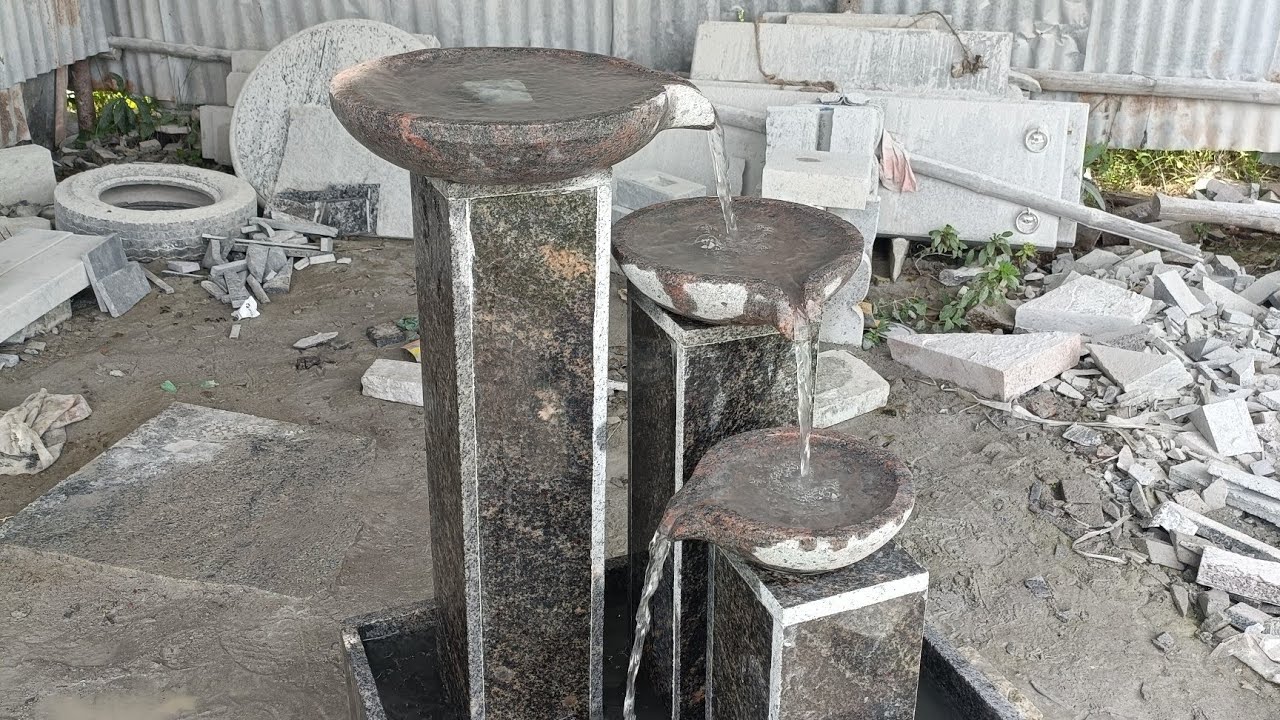 stone fountain work finished 9944935850 - YouTube