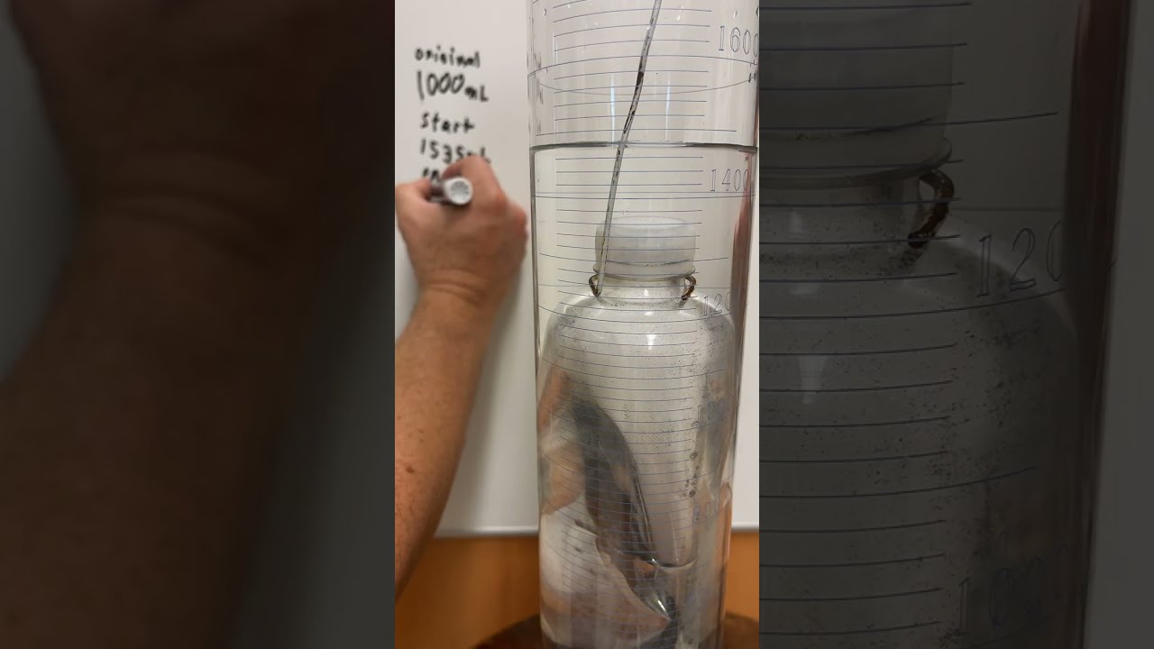 Oxygen removal from bottle by heat pack iron (graduated cylinder and ...