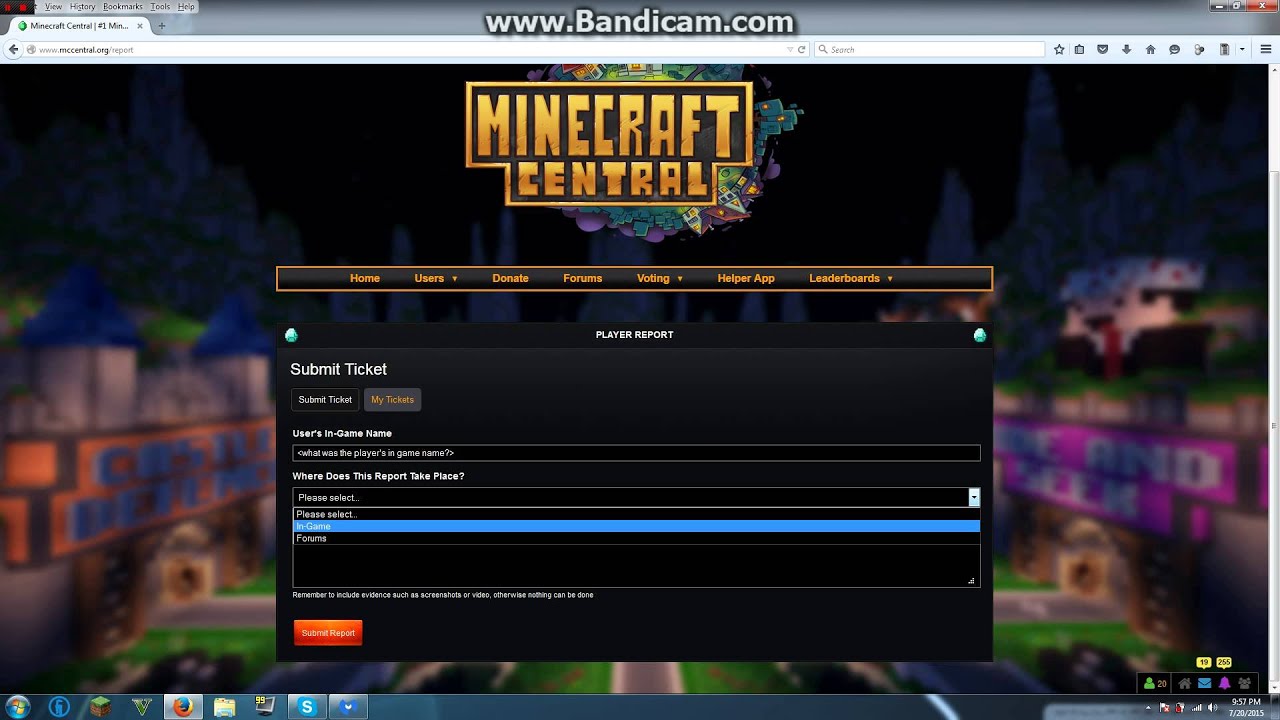 How to use Tickets - Mc-Central.net - YouTube