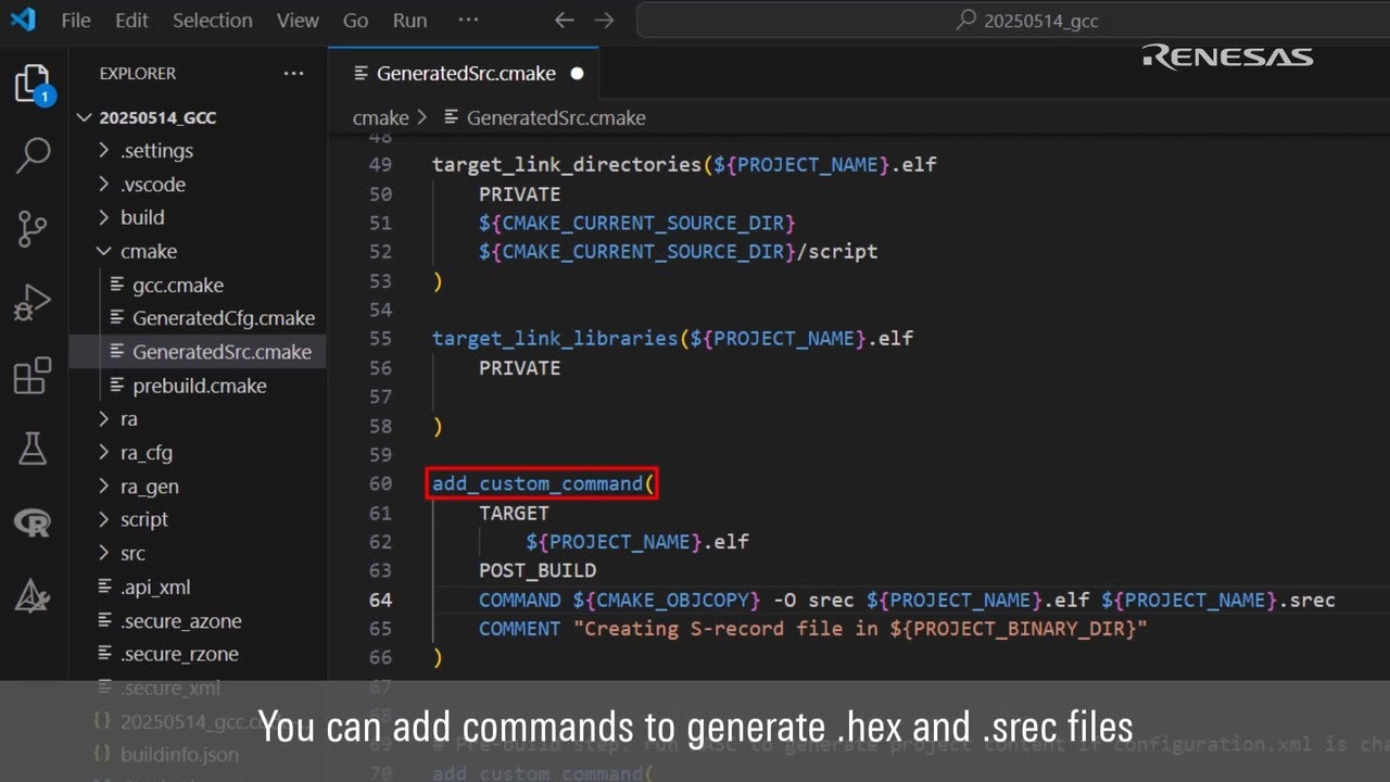 How to Generate Hex and Srec Files for RA Family on Visual Studio Code ...