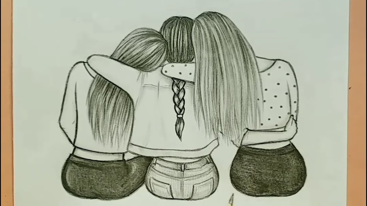 How to Draw BFF Drawing | Best Friends Drawings | Bff Drawings - YouTube