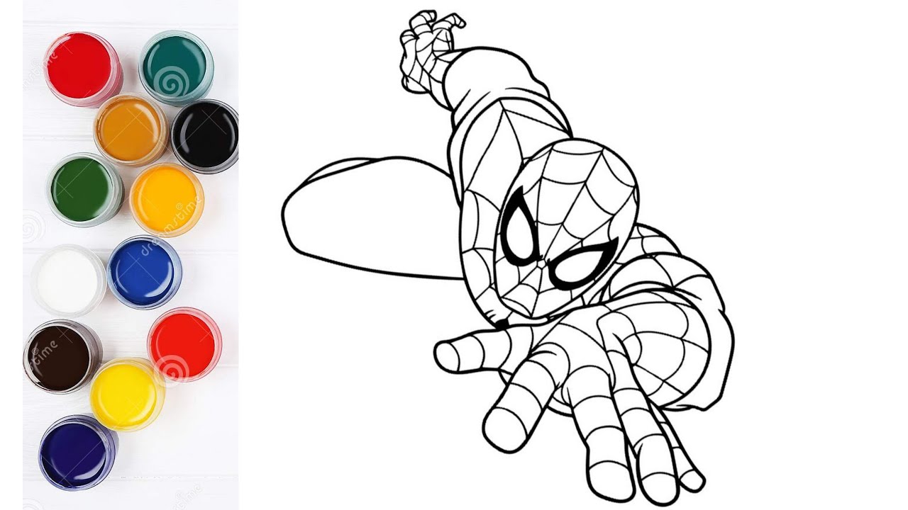 How to Draw A Spider-man | Learn Shapes, Colors For Toddlers | Magic ...