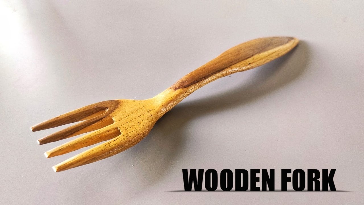 Wooden Fork || Carving Wooden Fork || DIY Wooden Fork #woodcarving ...