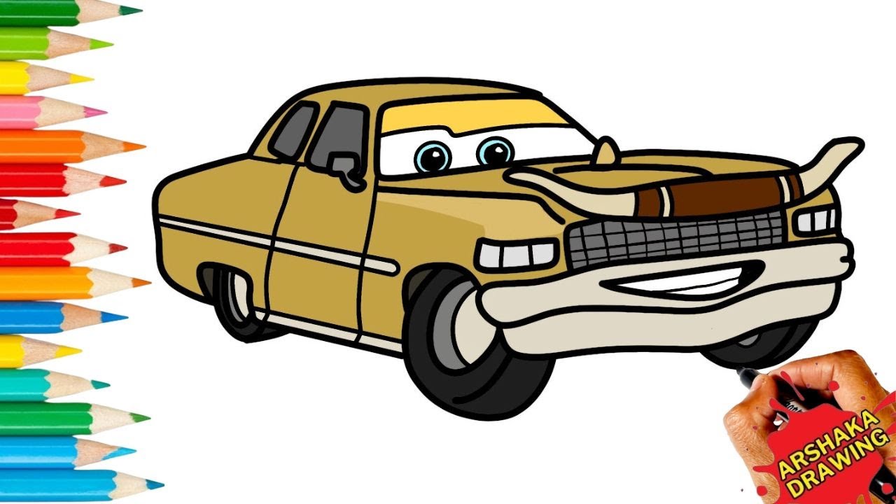 Drawing Tex Dinoco from Disney Pixar Cars 3 Easy Step by Step ...
