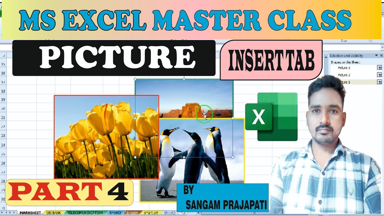 excel part 4#picture#insert tab#illustration group#master class#excel ...