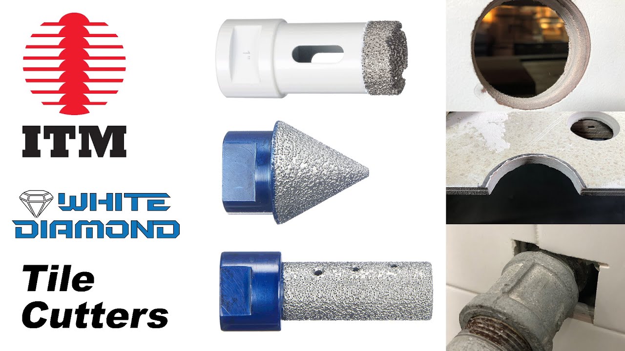 Large Holes In Tile. White Diamond Tile Cutters. - YouTube