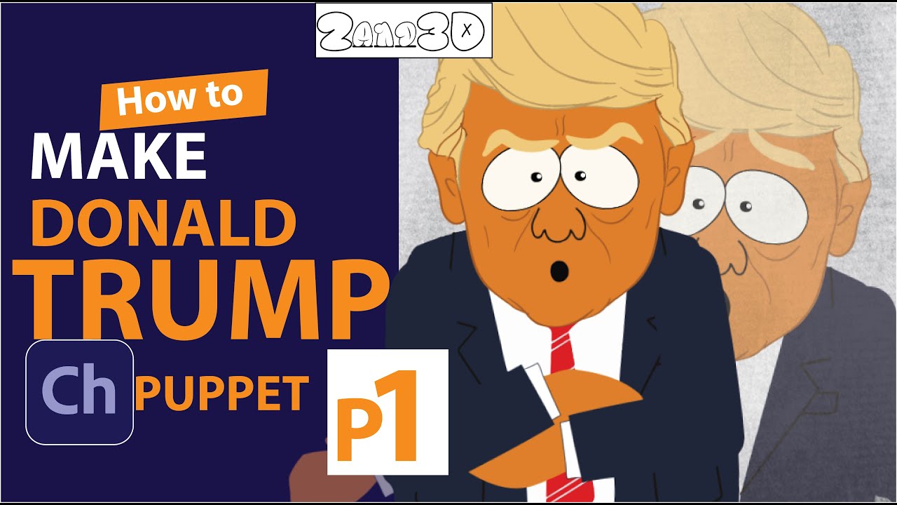 How to Create Trump Adobe Ch puppet PART 1(South park) - YouTube