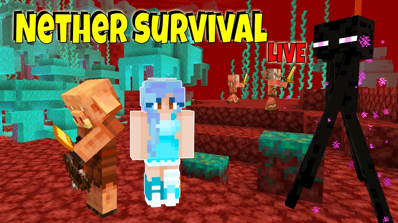 Minecraft But I Am Trapped in Nether | Nether Survival | Day - 1 | Live ...
