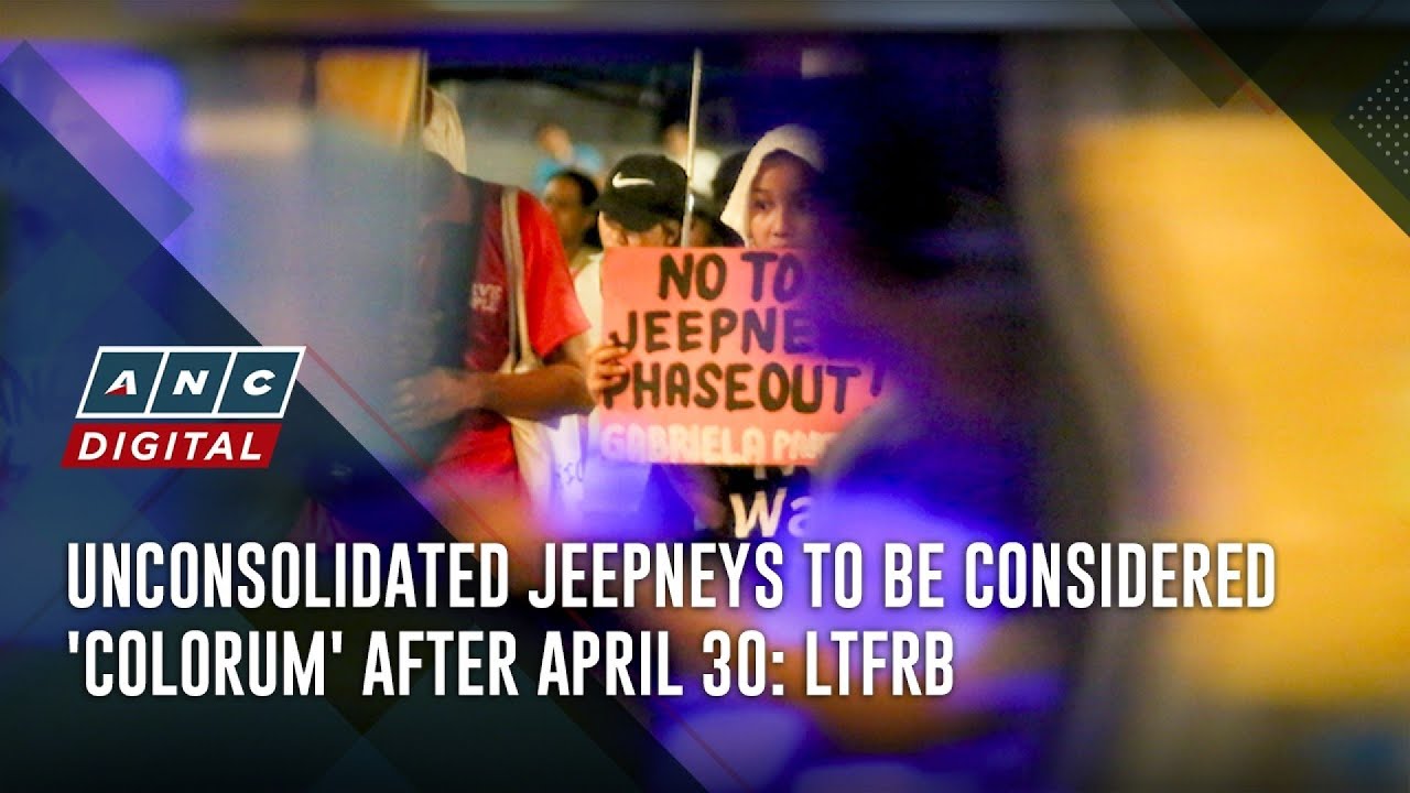 Unconsolidated jeepneys to be considered 'colorum' after April 30 ...