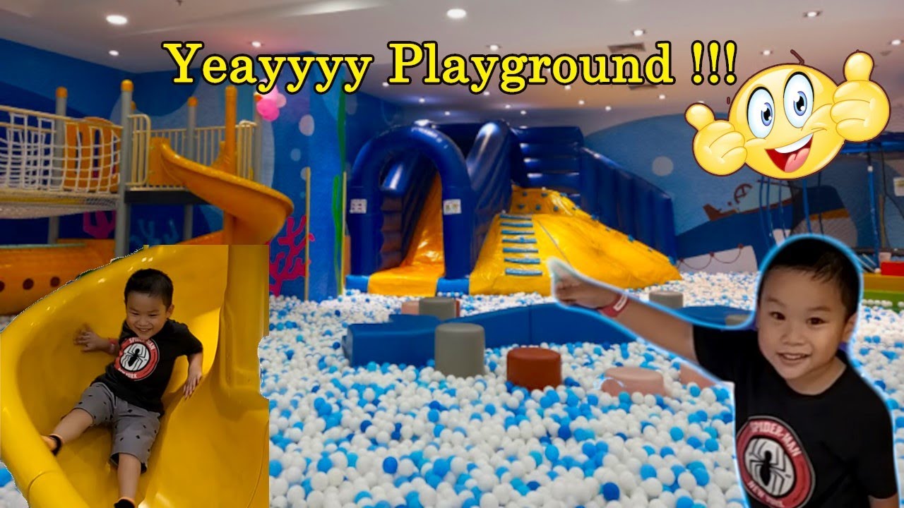 cute baby cay playing slide💖shooting ball💖parkour - YouTube