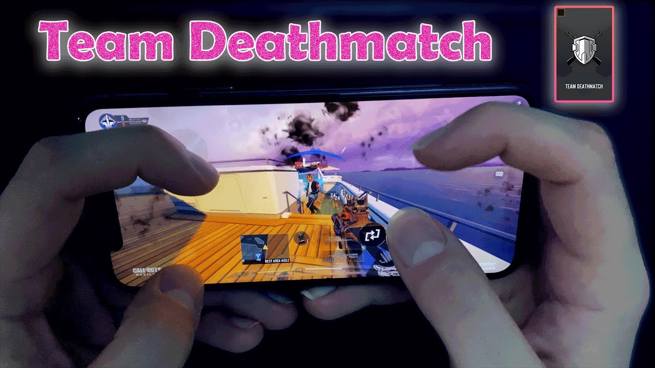 Call of duty mobile _ 4 fingers _ Multiplayer _ Team deathmatch ...