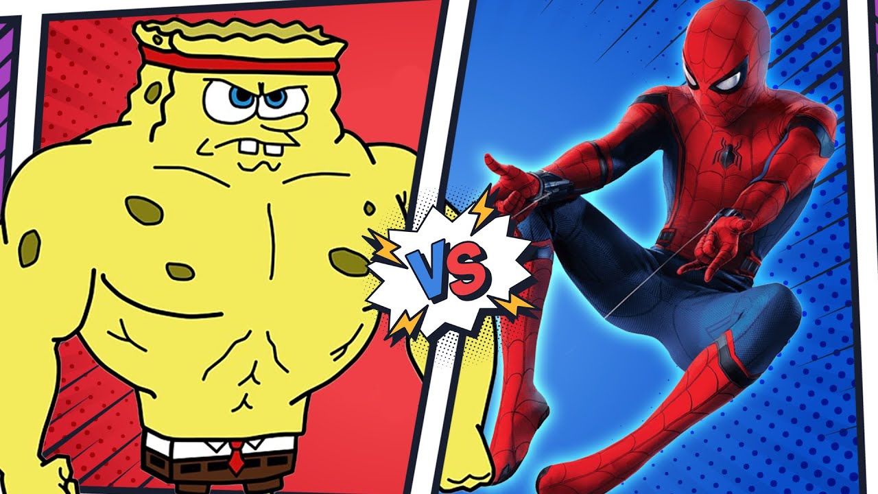 SPIDER MAN VS SPONGE BOB | CARTOON BATTLE - YouTube