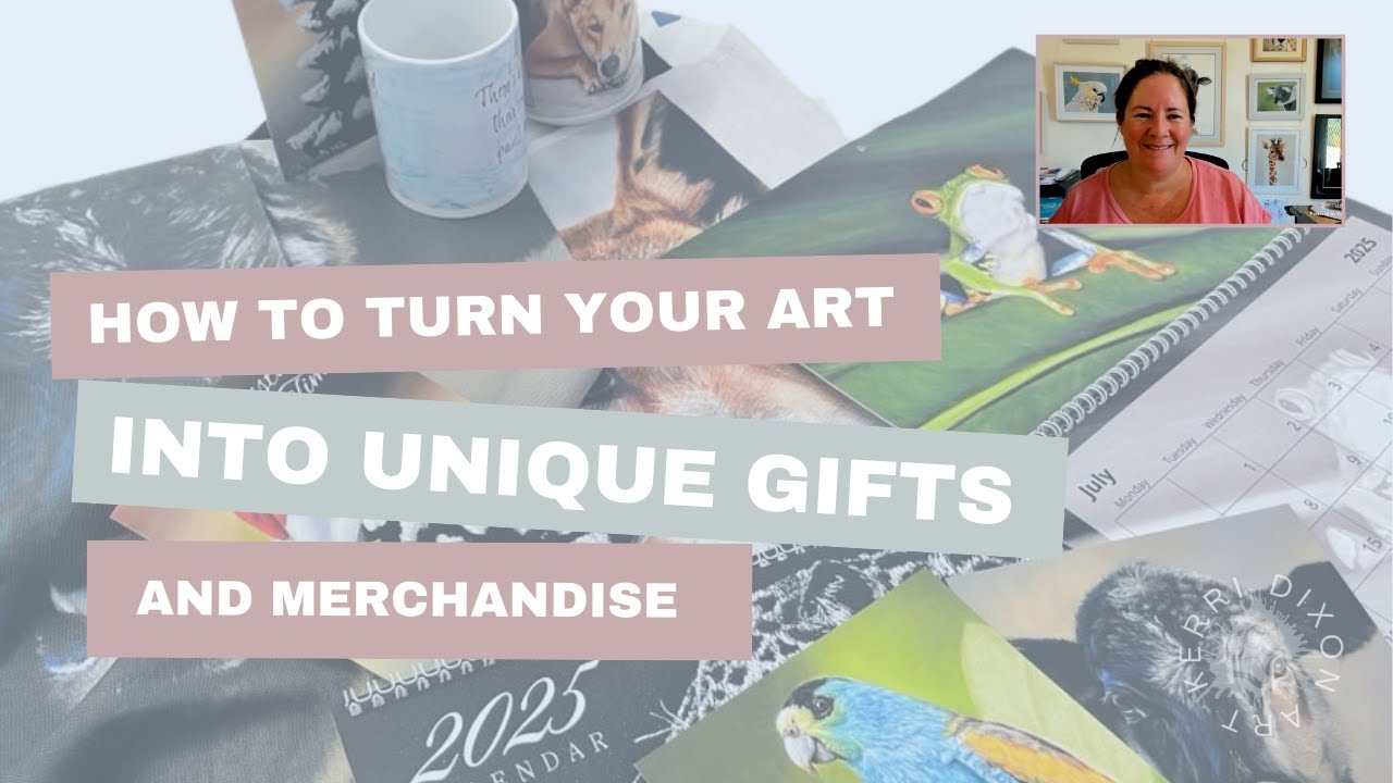 How to Turn Your Art into Unique Christmas Gifts or Merchandise | KerriDixonArt.com - YouTube