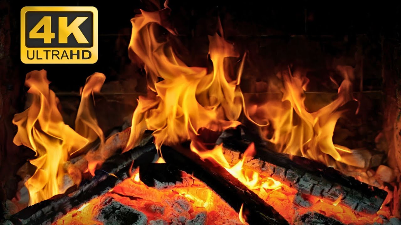 🔥 Fireplace for Cozy Autumn Night. Fireplace background 4K ULTRA HD ...