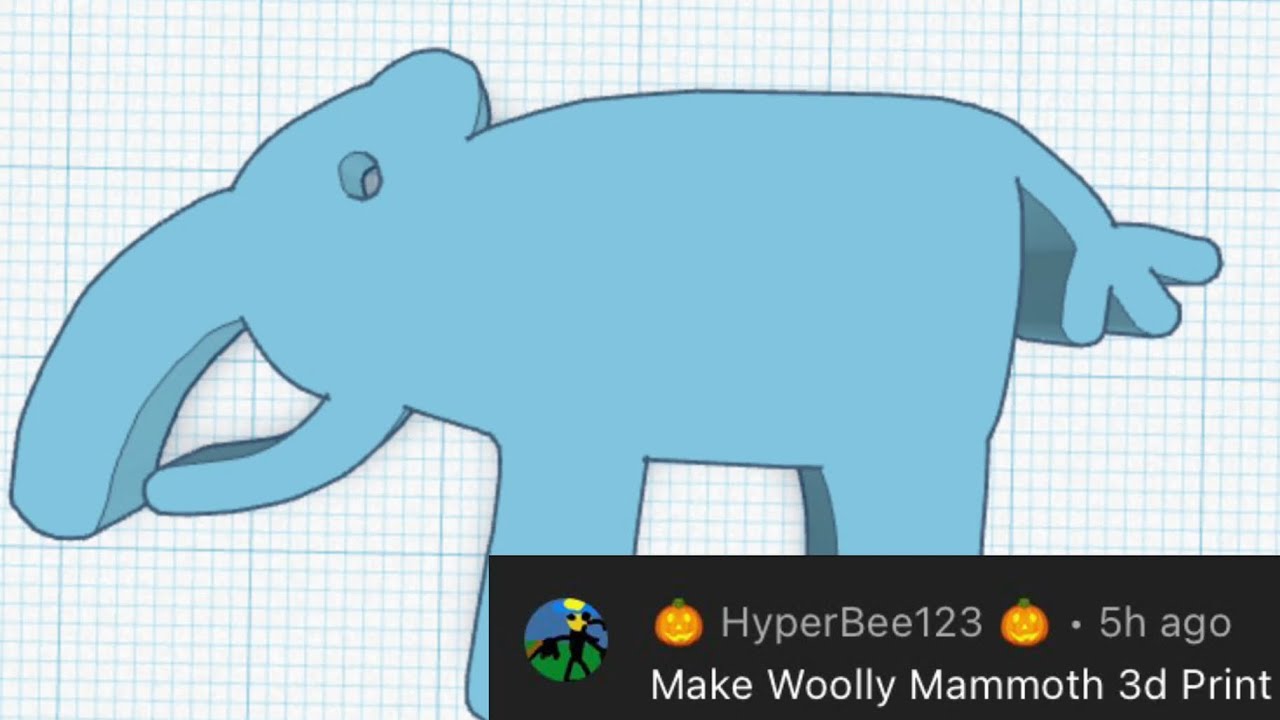 3D Printer Model Making : Simple Mammoth - YouTube