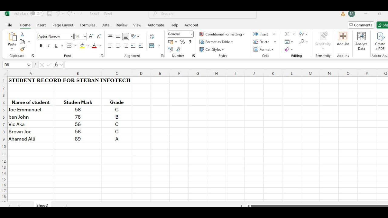 Excel: Starting a Basic Spreadsheet #ExcelTutorial, #MicrosoftExcel, # ...
