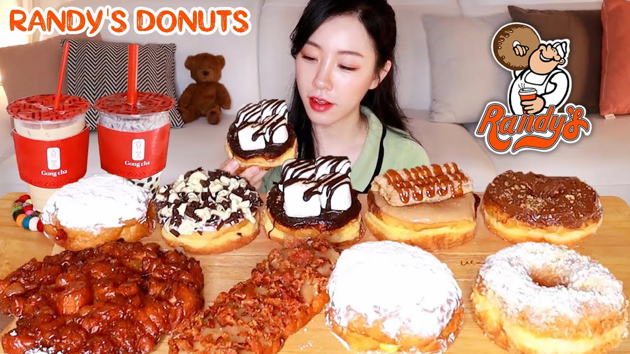 Iron Man Donuts🍩 MUKBANG!! "LANDY's DONUTS " ️ very sweet - YouTube