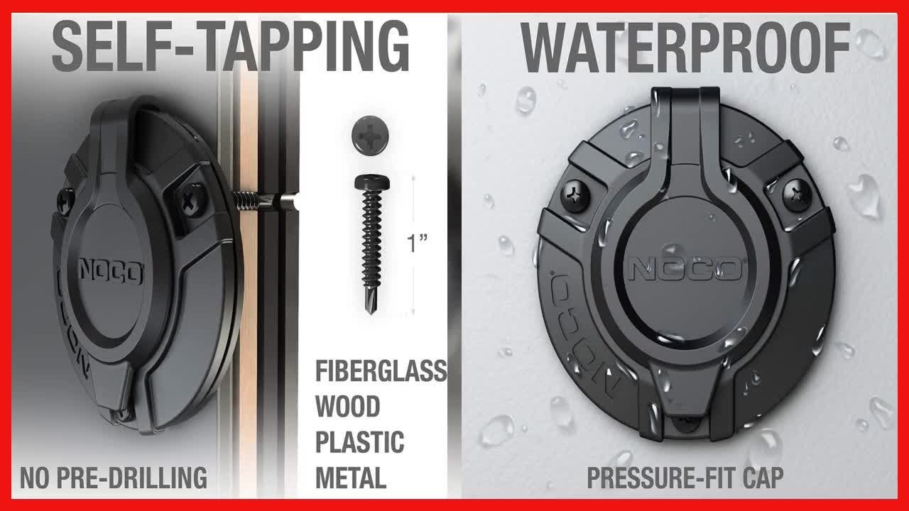 NOCO GCP2 15A AC Port Plug, 125V Power Inlet Socket, and Waterproof ...