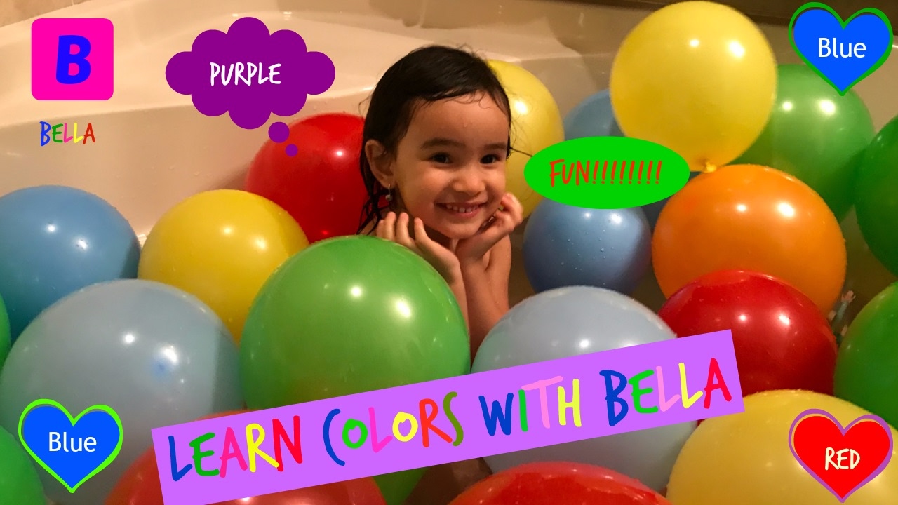 Fun Way to Learn Color for Toddlers in the Balloon Bath! Color with ...