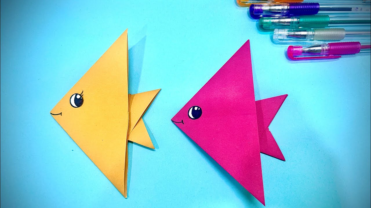 HOW TO MAKE PAPER FOLDING FISH..🐠 step by step full tutorial…😌 - YouTube