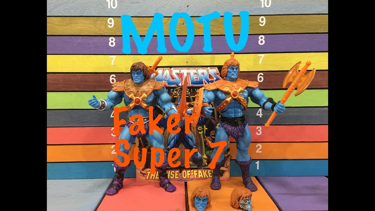 MOTU Super 7 The Rise of FAKER action figure toy review - YouTube