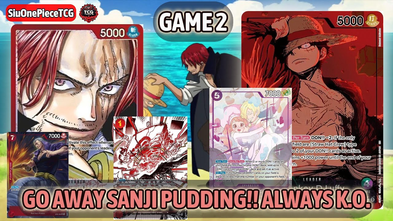 GO AWAY SANJI PUDDING!! ALWAYS K.O. - OP12 [Game2-Aug21] 🔴 Shanks VS. 🟢 ...