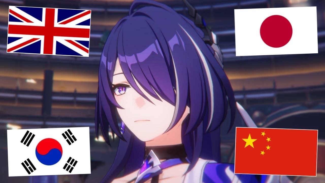 Acheron First Appearance Voice in 4 Languages (EN, JP, KR, CN) - YouTube