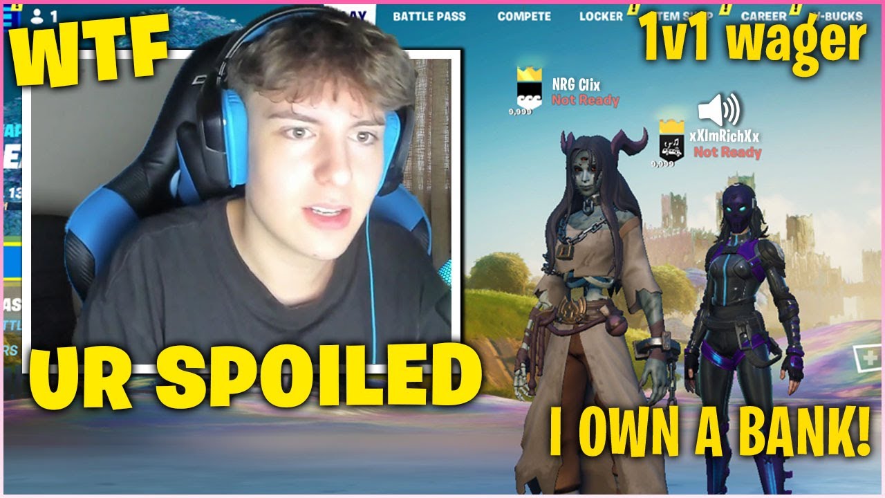 CLIX CONFRONTS & 1v1 A 15-YEAR-OLD MILLIONAIRE In 1v1 WAGER! (Fortnite ...