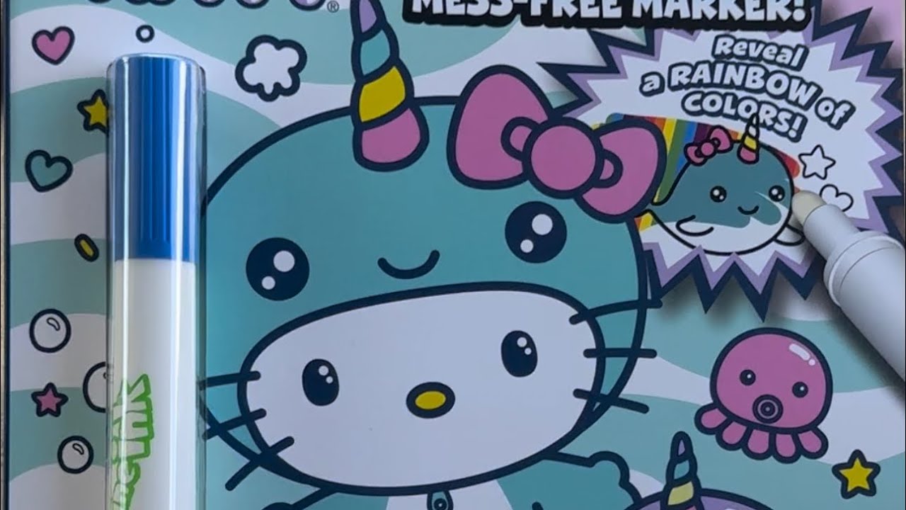 ASMR Colouring Hello Kitty Imagine Ink #asmr #coloring - YouTube