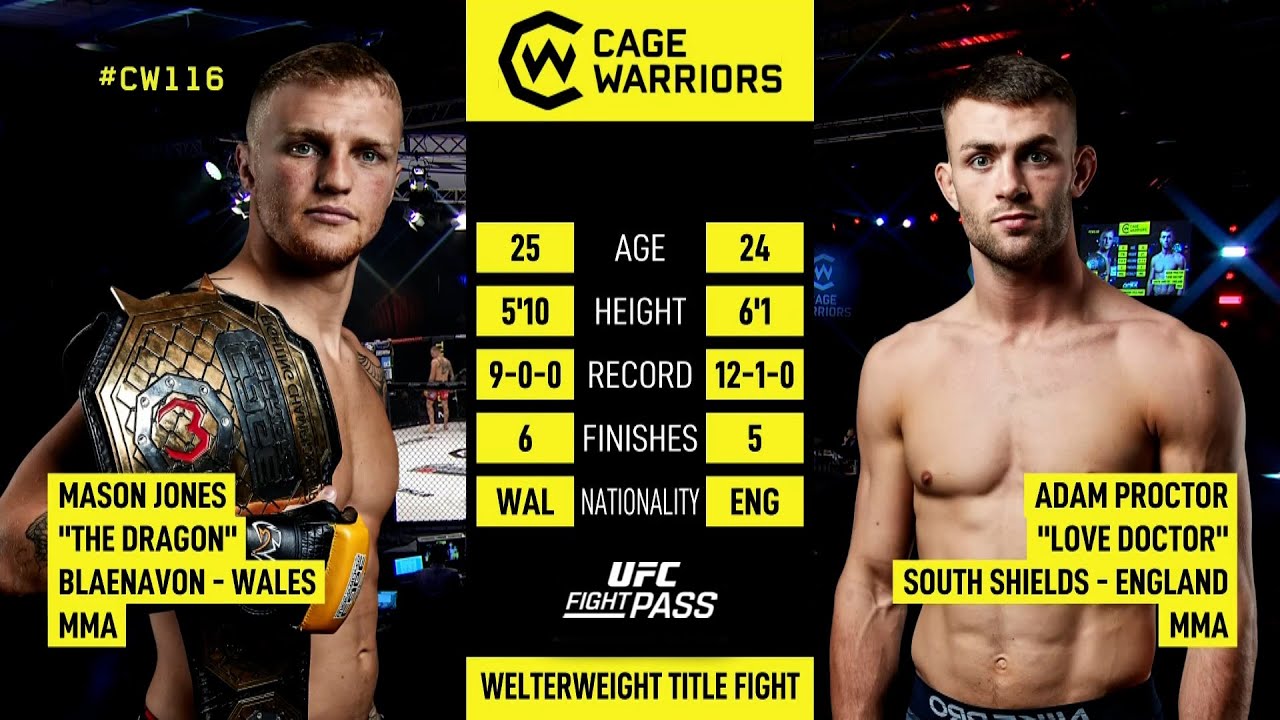 Cage Warriors 116: Mason Jones vs Adam Proctor | September 26, 2020 - YouTube