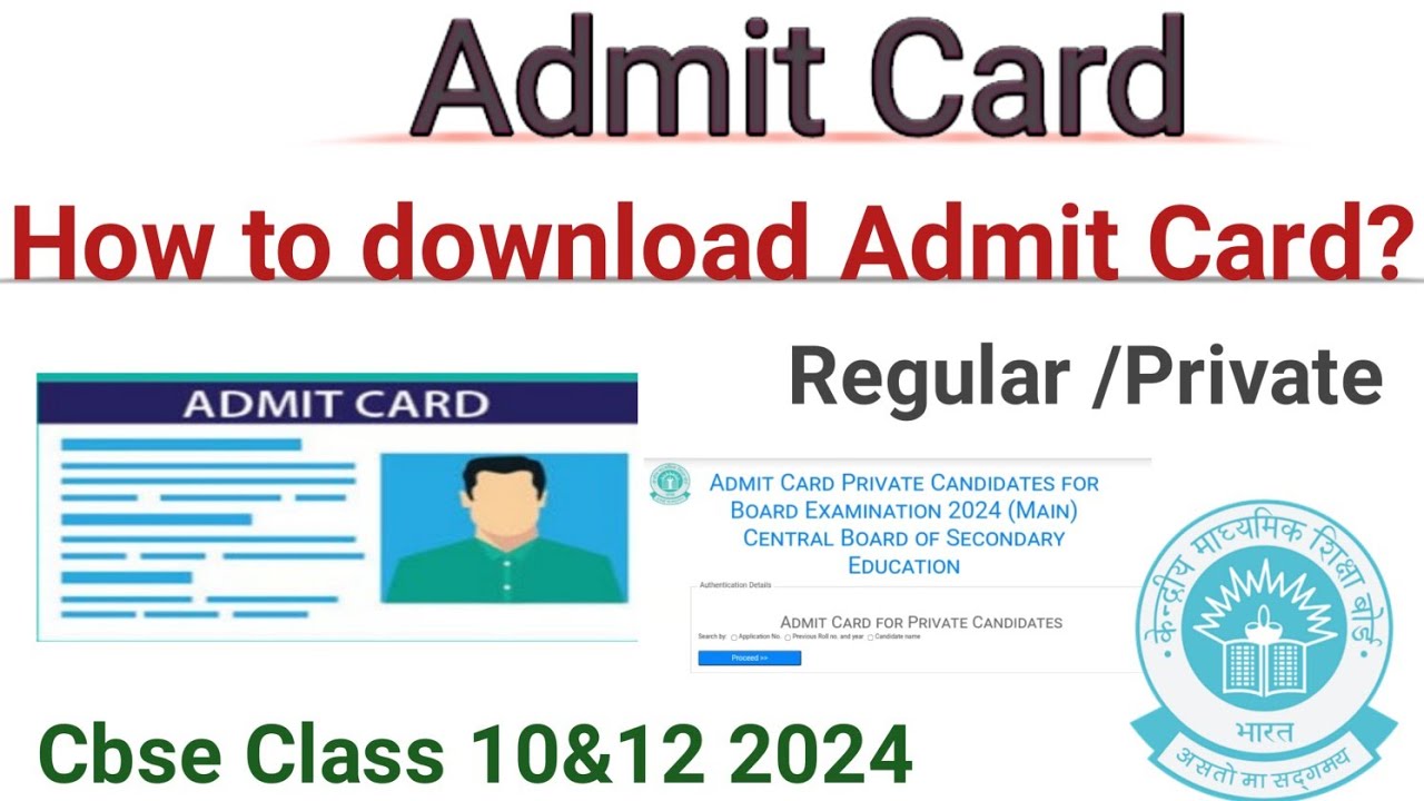How to download Admit Card Cbse Class 10&12 2024 - YouTube