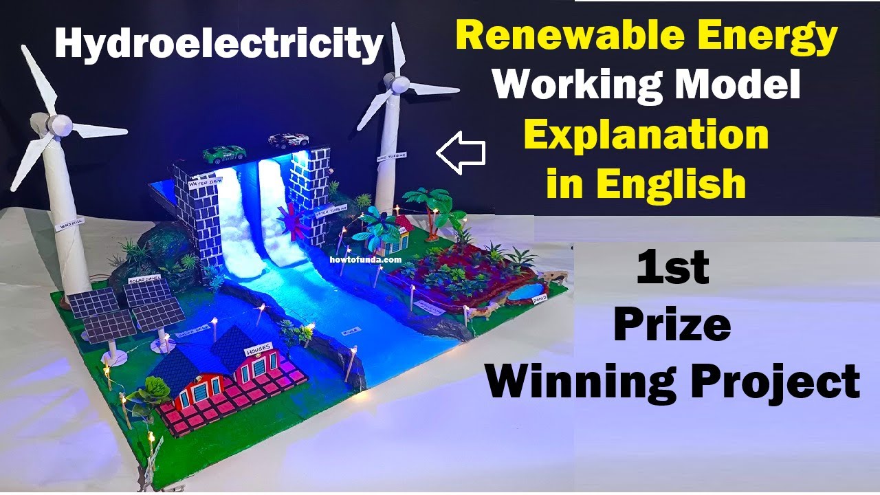 renewable energy working model explanation in english for science ...