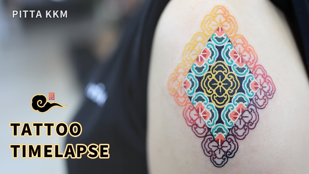 Tattoo Timelapse - Reinterpretation of Korean Traditional Pattern ...
