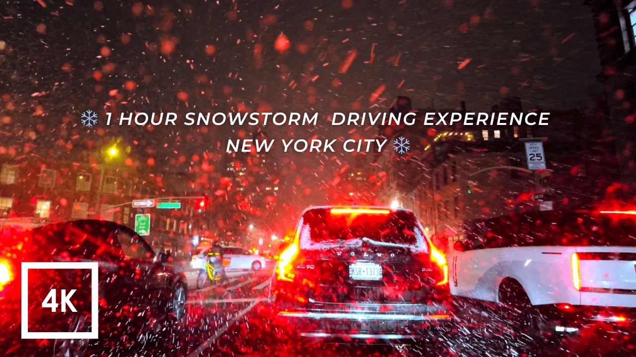 Harsh Driving Experience During the First Snowfall of 2025 in New York ...