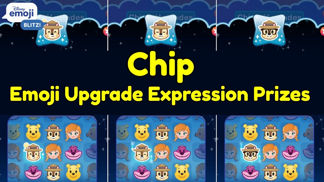 Chip Emoji Upgrade Expression Prizes - Disney Emoji Blitz - YouTube
