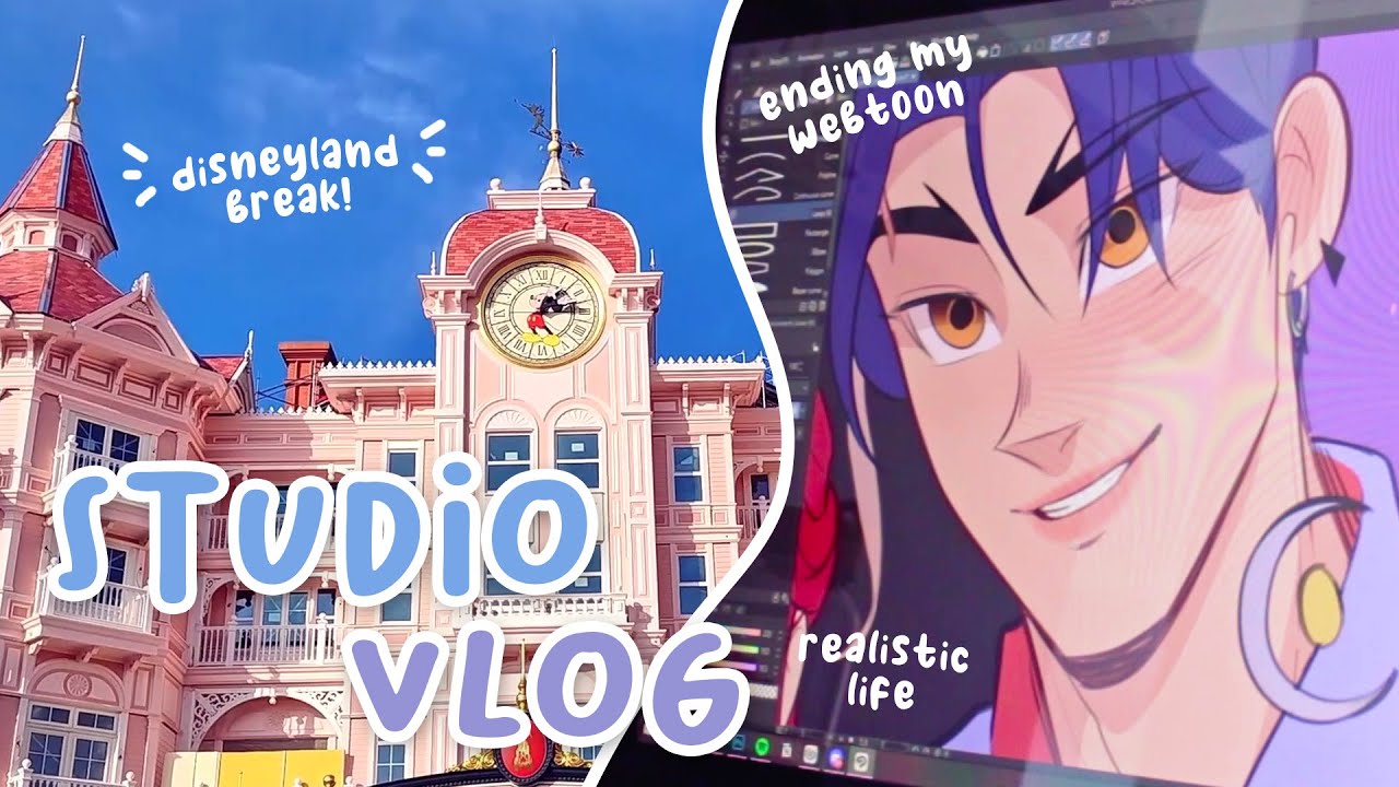 💬 Studio vlog : realistic webtoon creator's life, ending my first ...