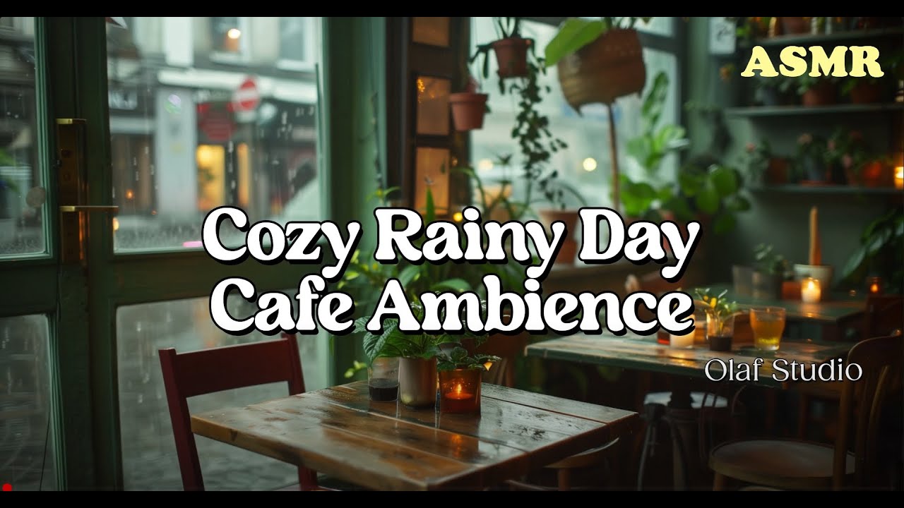 Cozy Rainy Day Cafe Ambience ASMR (포근한 비 오는 날 카페 분위기 ASMR) - YouTube