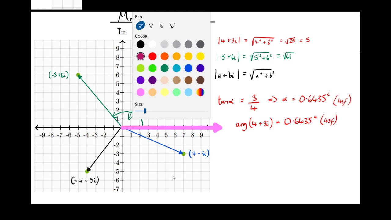 Modulus and Argument of a Complex Number [Yr1 Further (Pure Core ...