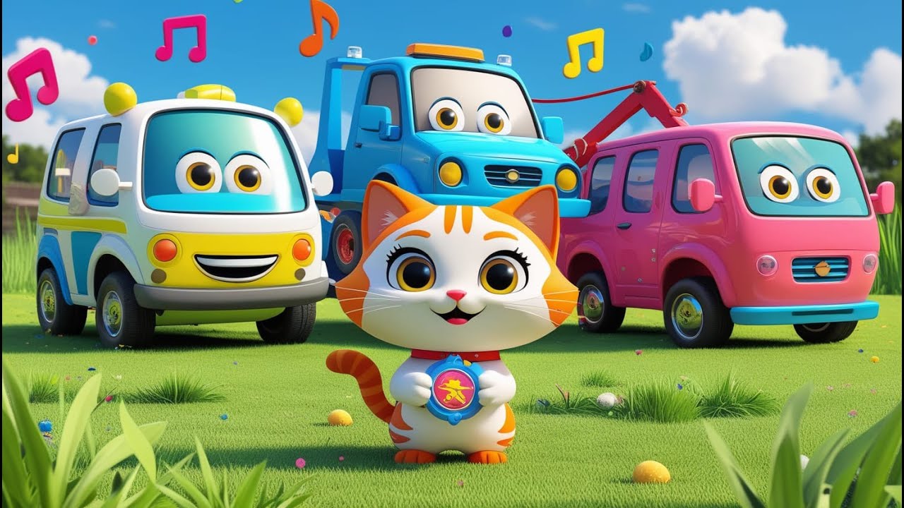 Five Little Cars | Car Song for Toddlers | Nursery Rhymes - YouTube