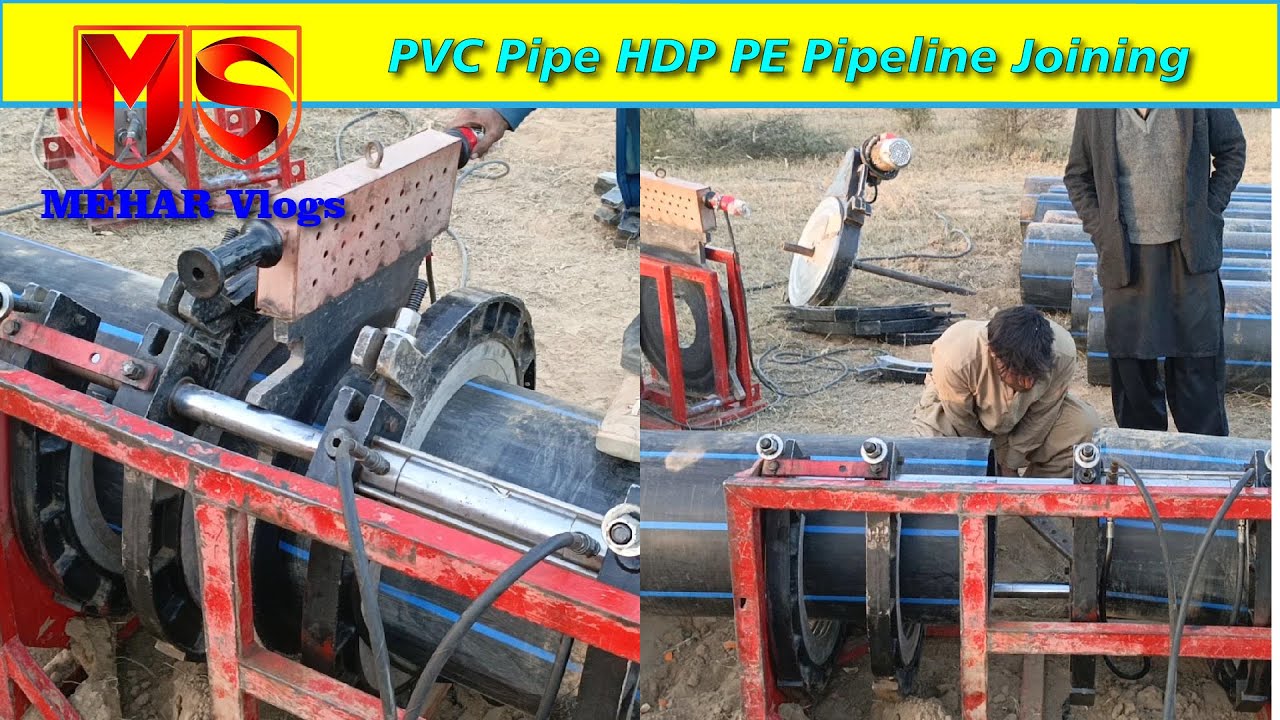 PVC Pipe HDP PE Pipeline Joining - YouTube