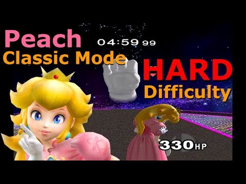 Super Smash Bros. Melee - Classic Mode - (Hard Difficulty) (Peach ...