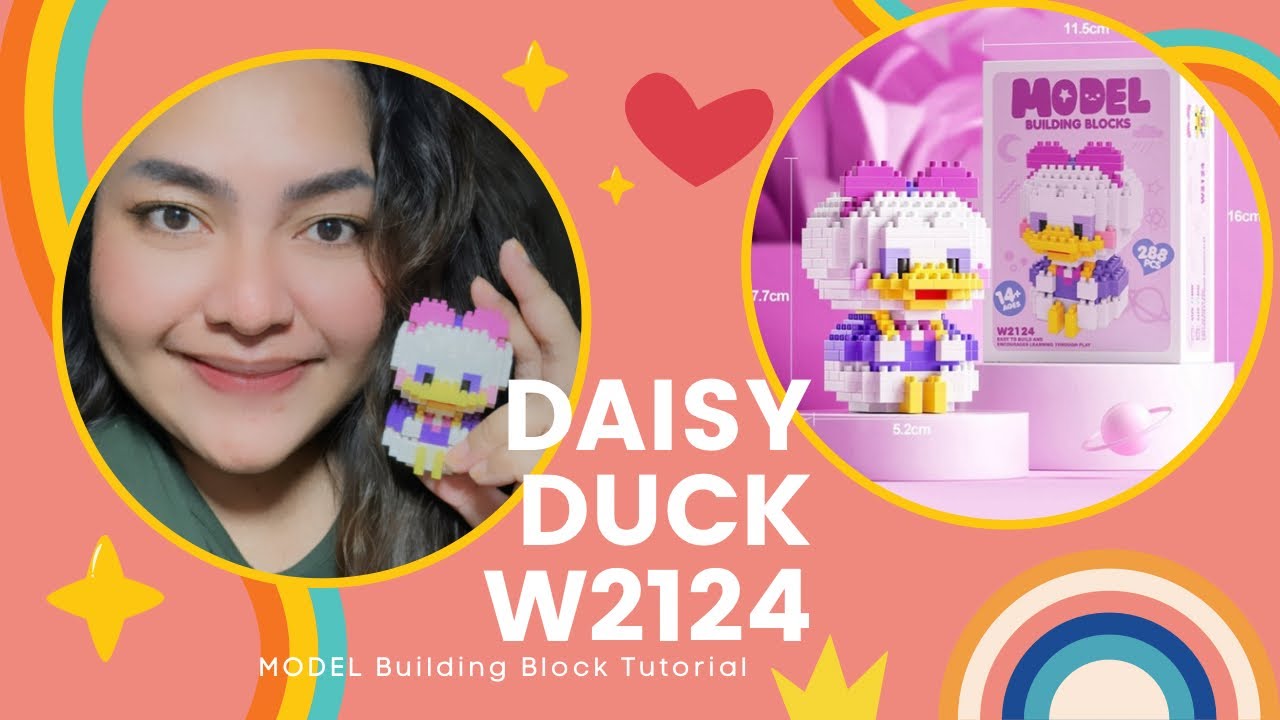 LEGO BUILD DAISY DUCK W2124 MODEL BUILDING BLOCK TUTORIAL - YouTube