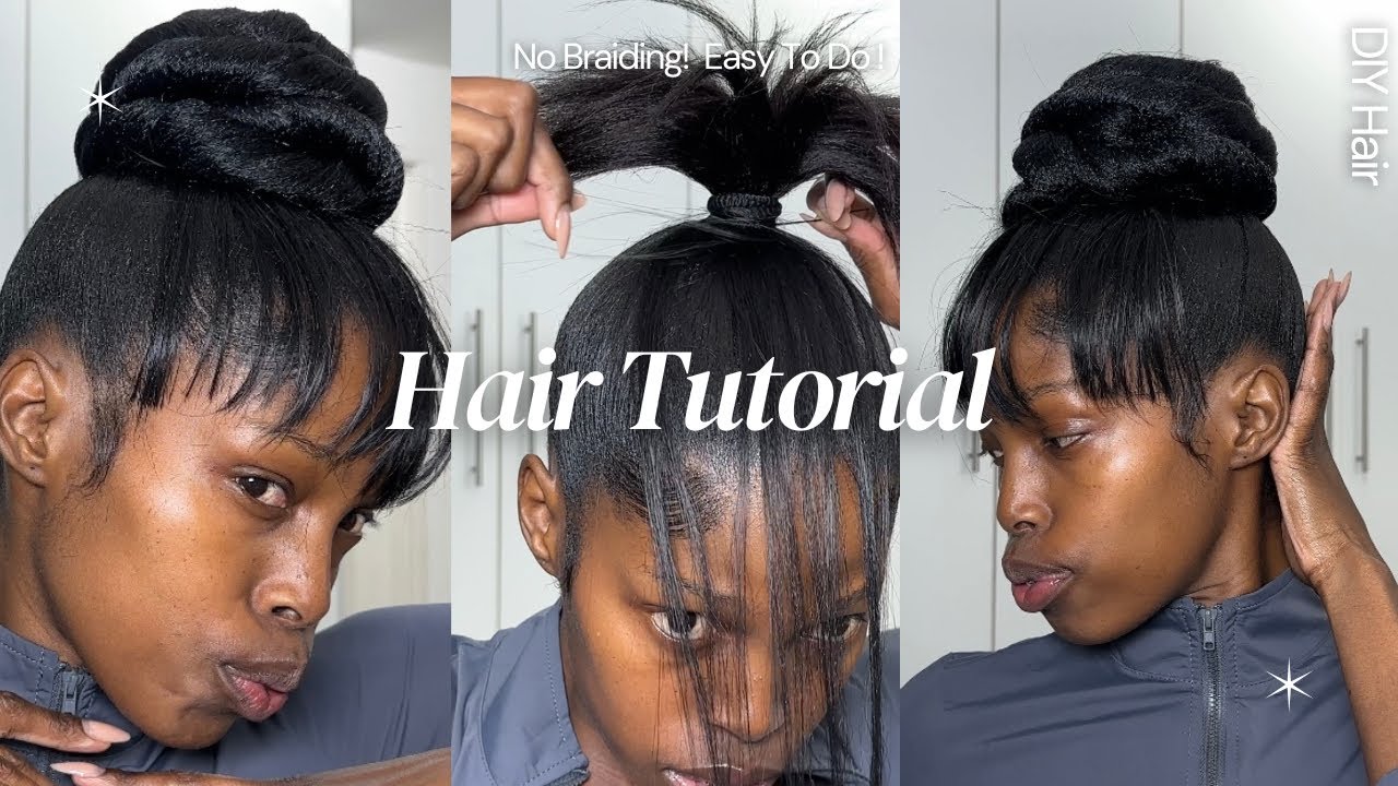 Easy Styling Gel Bun | No Braiding ( Beginner friendly ) , South ...